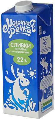 Сливки питьевые 22% жир., 1кг - купить в Москве по выгодной цене в ...