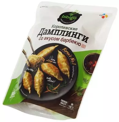 Дамплинги Королевские со вкусом барбекю корейские пельмени Bibigo 385г ...