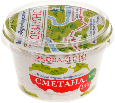 Сметана 15% жир., 180г купить в Москве с доставкой на дом от интернет ...