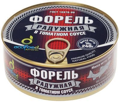 Форель радужная в томатном соусе кусок 240г - купить в Москве по ...