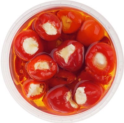Перчики-черри фаршированные сливочным сыром со специями 250г - купить в ...