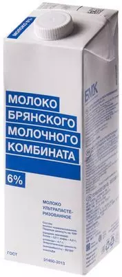 Молоко ультрапастеризованное БМК 6% жир. 975мл купить в Москве с ...