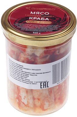 Мясо краба натуральное Первая фаланга 500г купить в Москве с доставкой ...