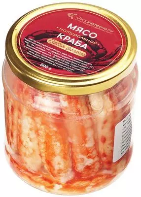 Мясо краба натуральное Первая фаланга Деликатеска 500г - купить в ...