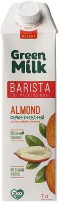 Миндальное молоко на рисовой основе Green Milk 1л купить в Москве по ...