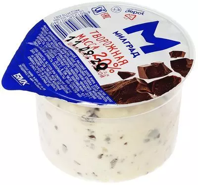 Масса творожная с шоколадной крошкой 20% жир. 250г купить в Москве с ...